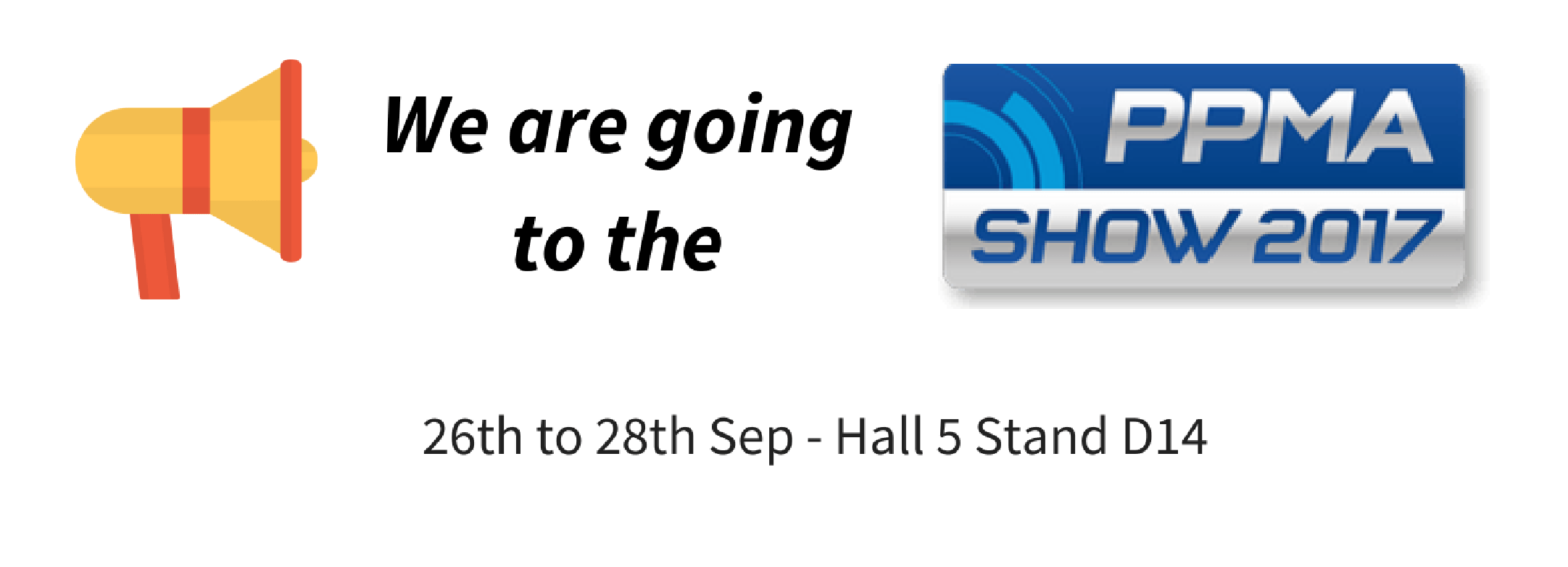 PPMA 2017 | NEC Birmingham | MDS Stand D14 Hall 5